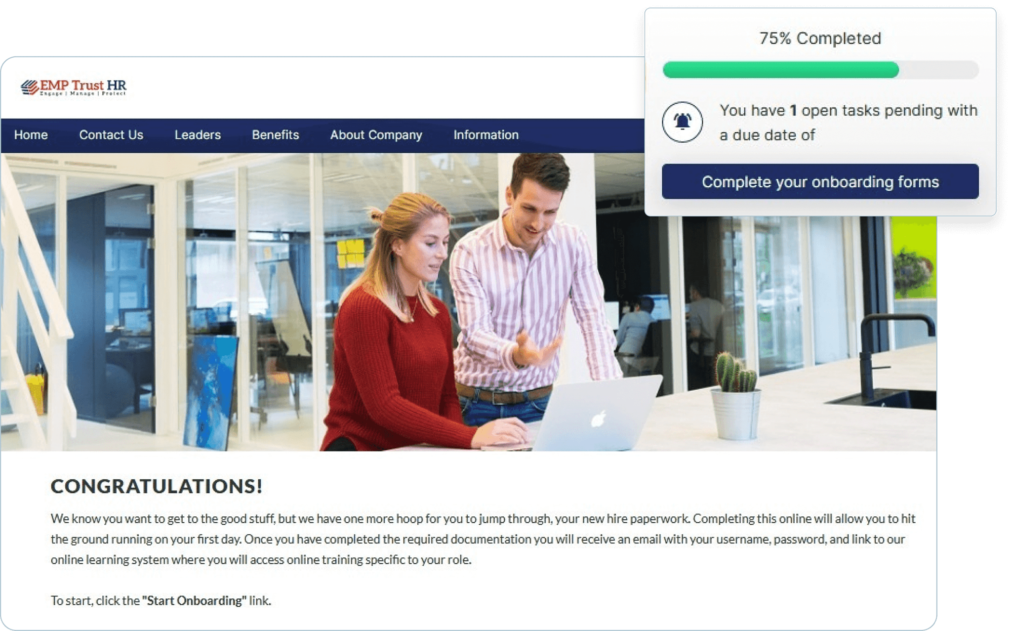 Employee Onboarding Portal | New Hire Portal